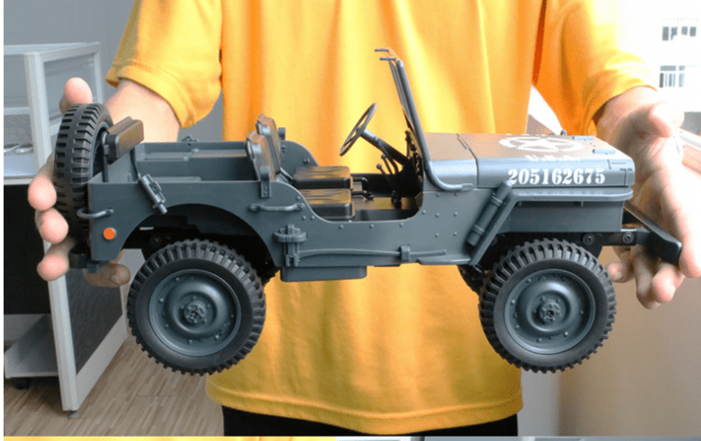 JJRC Q65 RC Jeep 2.4G 1/10 Military Truck 4WD Off-Road RC Car mit LED ...